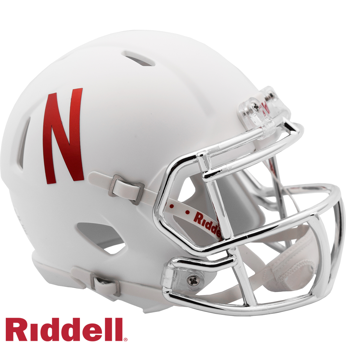 NEBRASKA CORNHUSKERS ALTERNATE 2016 MATTE WHITE NCAA SPEED MINI HELMET ...