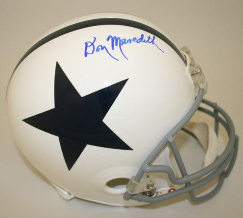 Don Meredith Autographed Throwback 1960-63 Dallas Replica Helmet ...